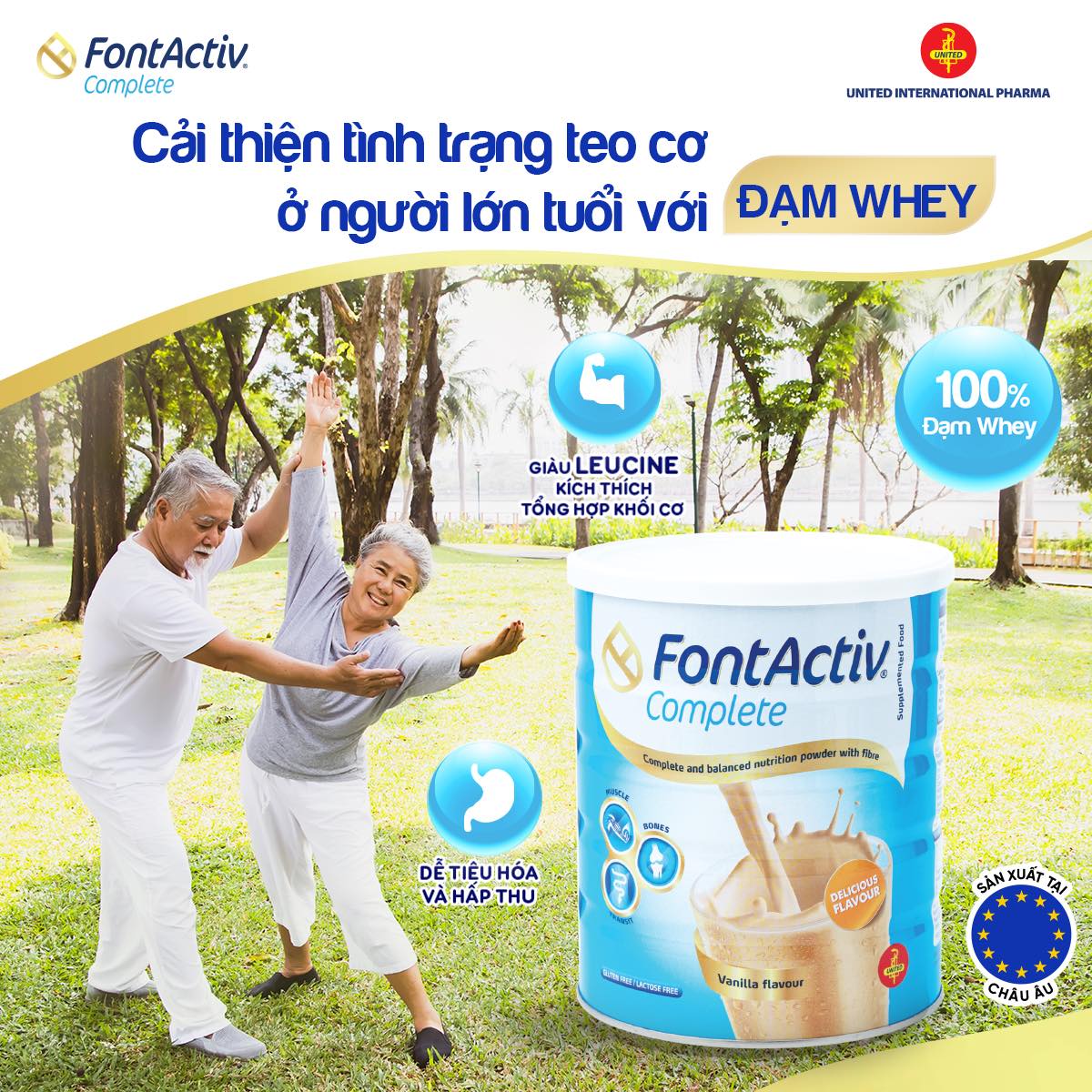 Sữa bột FontActiv Complete – Bổ sung dinh dưỡng cho người ốm yếu và mệt mỏi